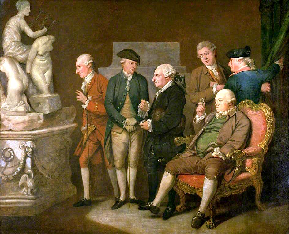 Group Of Connoisseurs Vintage Artwork By Richard Cosway Vintage Art