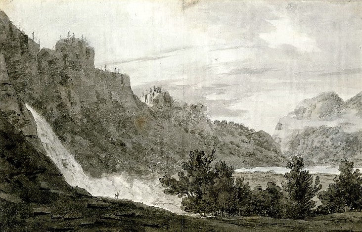 Between Martigny and Bex, vintage artwork by John Robert Cozens, vinta – Period Prints