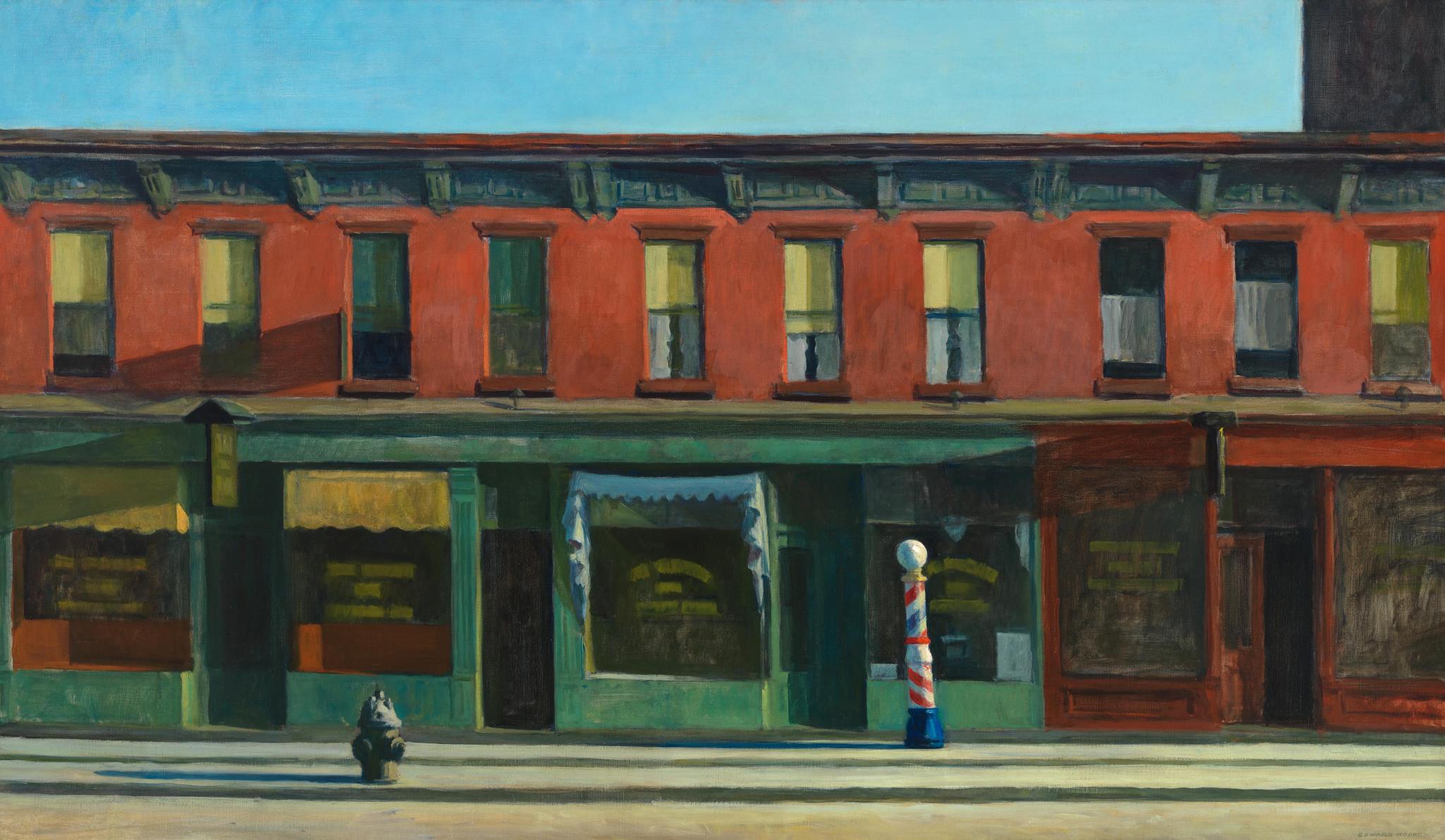 Early Sunday Morning by Edward Hopper (American, 1882 - 1967), 16X12 ...