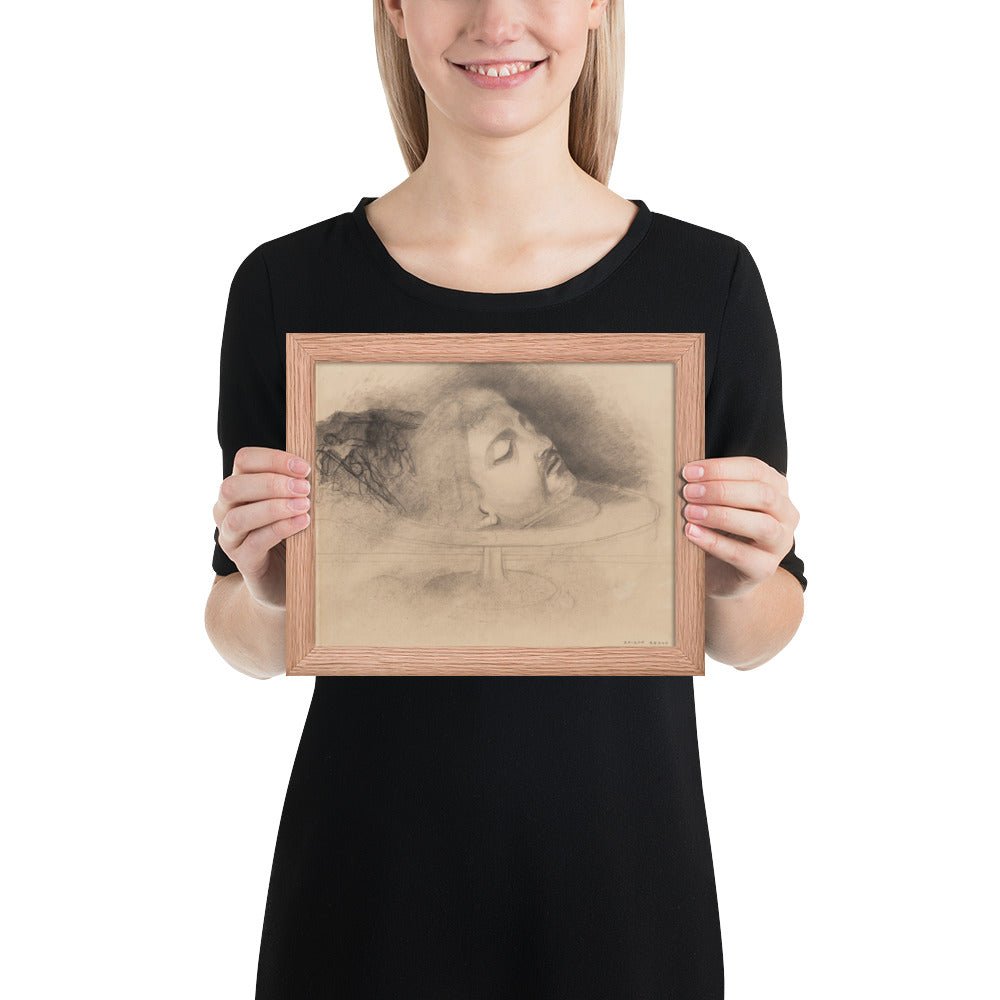 The Head of Saint John the Baptist by Odilon Redon, Framed poster ...