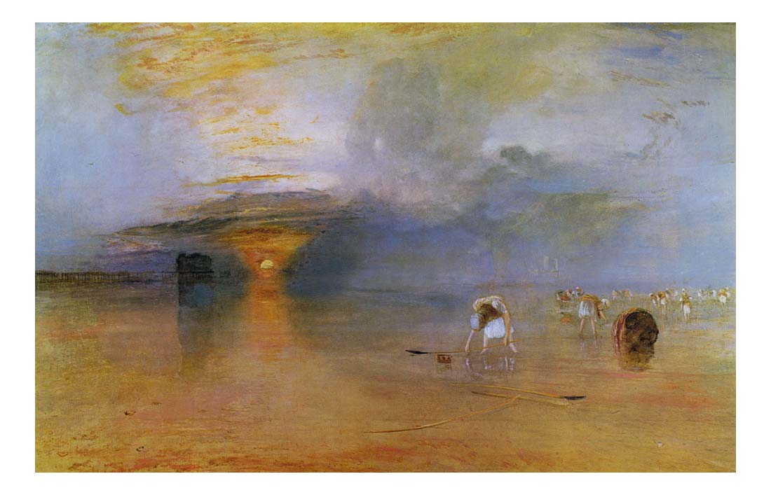 Calais Sands, Low Water, Poissards Collecting Bait, 1830 by John Mallo ...