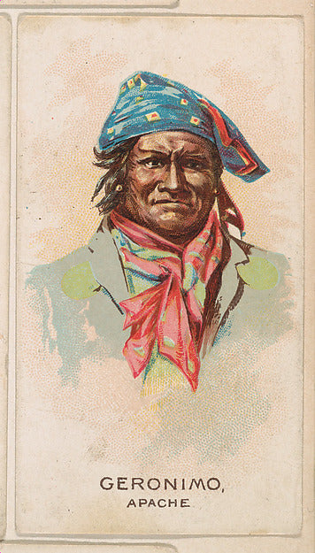 :Geronimo Apache from the Indian Pictures series issued by T-16x12"(A3