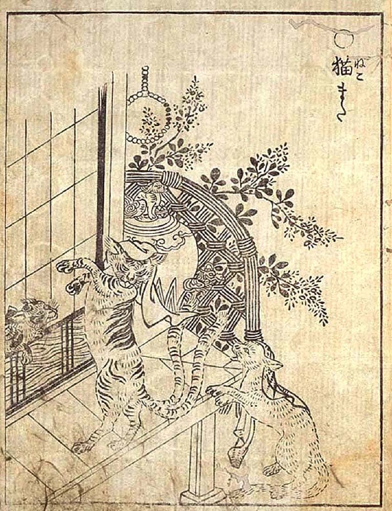 Nekomata2, historic, vintage ukiyo-e Japan artwork, A3 (16x12") Reprod ...