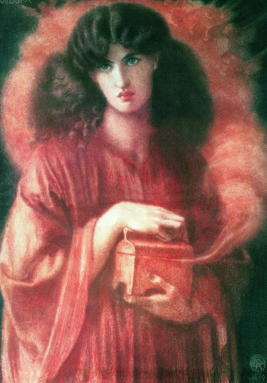 Pandora, 1869 by Dante Gabriel Rossetti, pre-Raphaelite artist, 16x12 ...