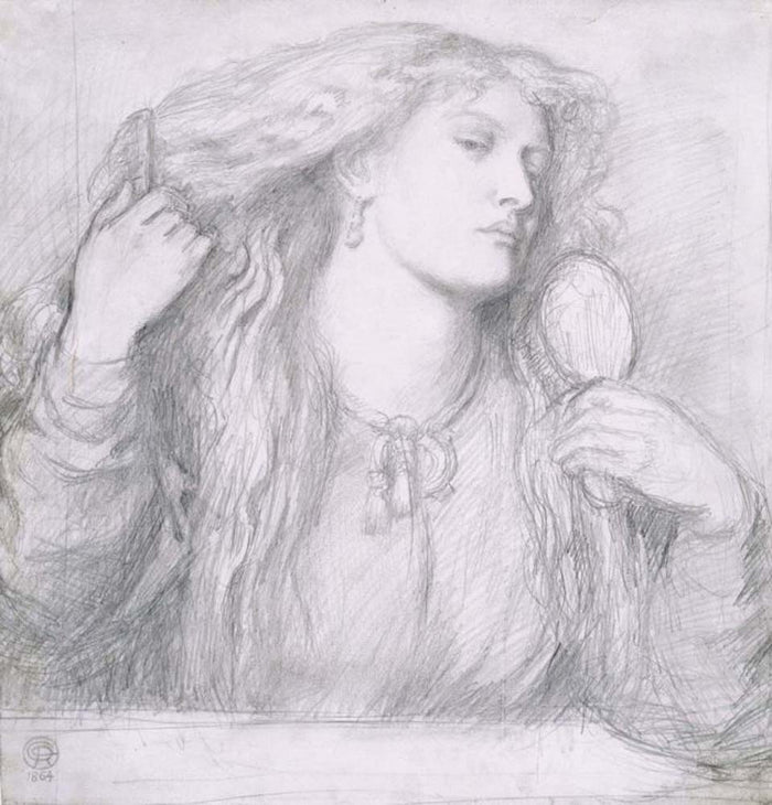 Fanny Cornforth (Woman combing her Hair), 1864 by Dante Gabriel Rosset ...