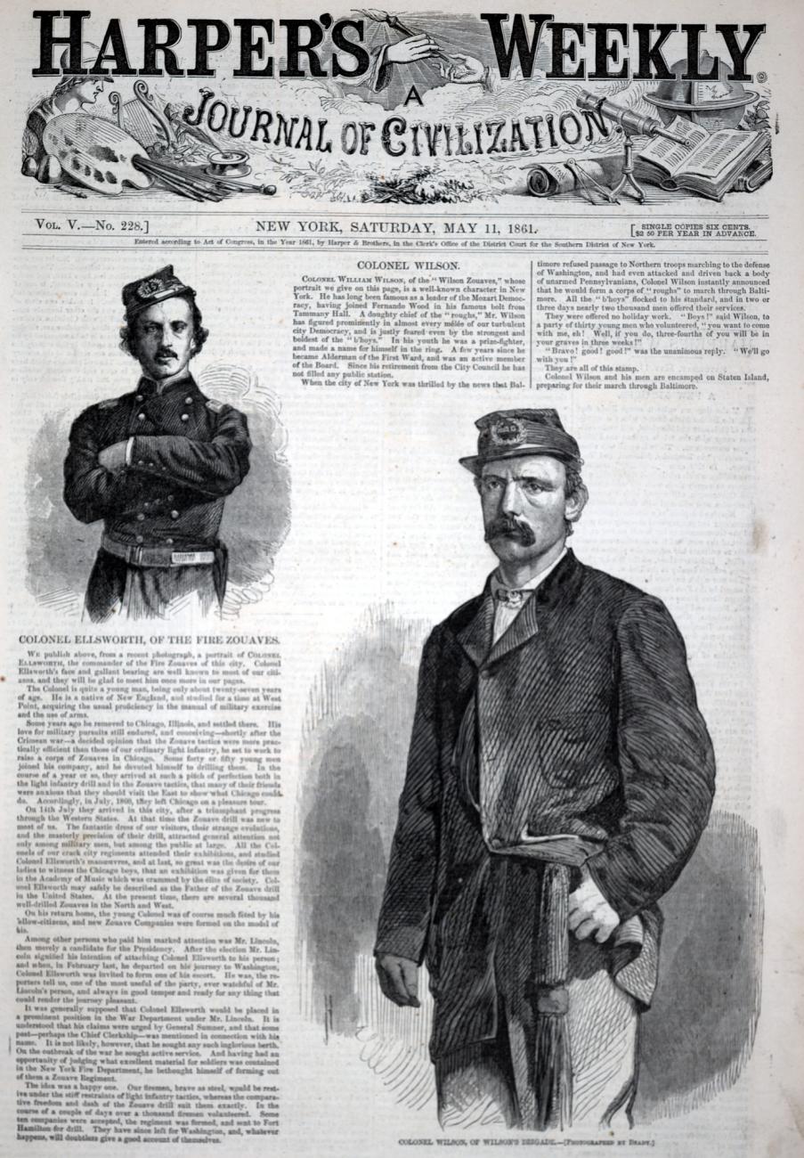 Winslow Homer:Colonel Wilson, of Wilson's Brigade, from Harp,16x12"(A3 ...