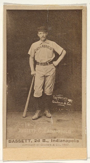:Bassett 2nd Base Indianapolis from the Old Judge series for-Poster Pr ...