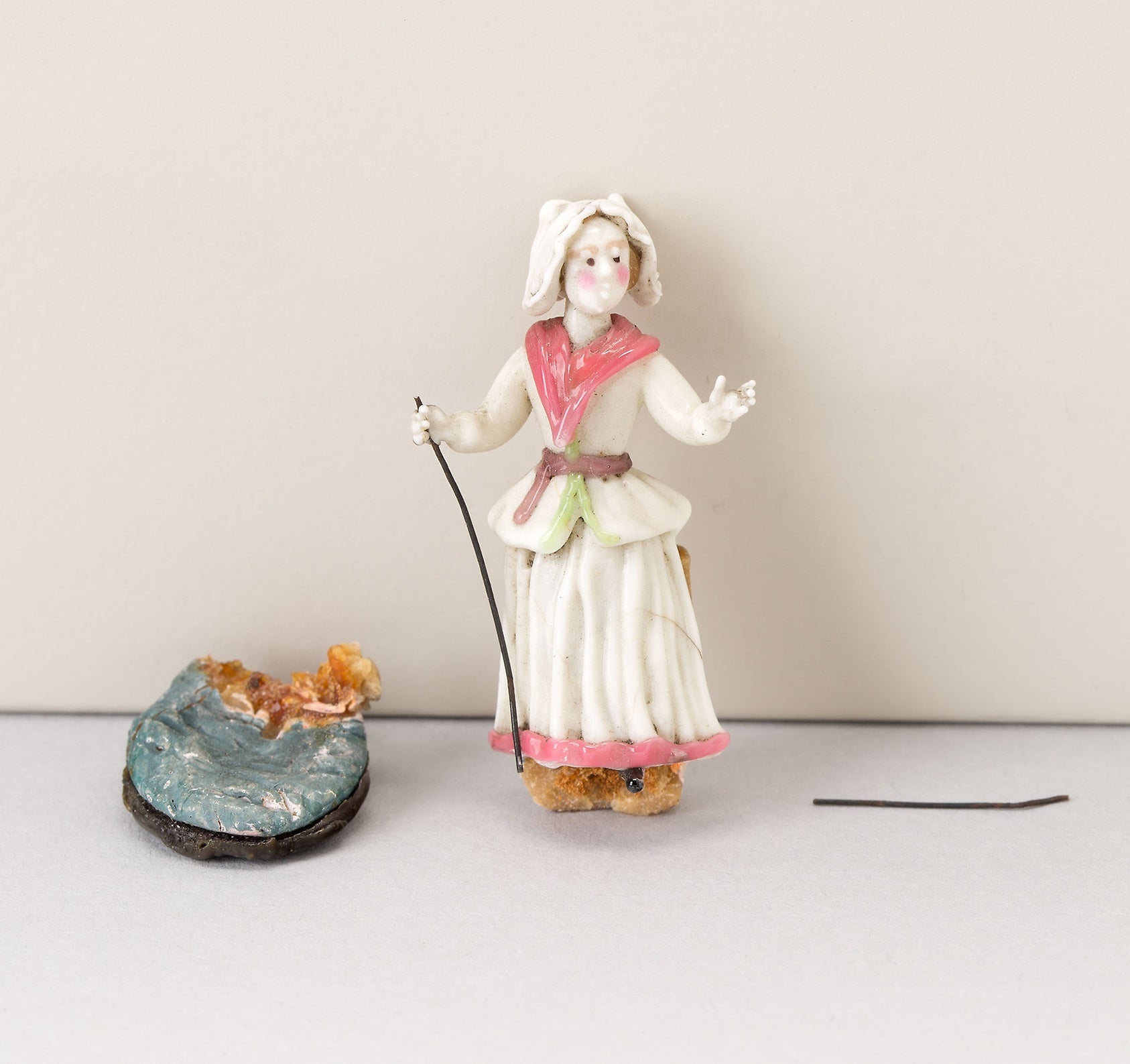 Girl with Staff: Nevers, France,16x12"(A3) Poster – Period Prints