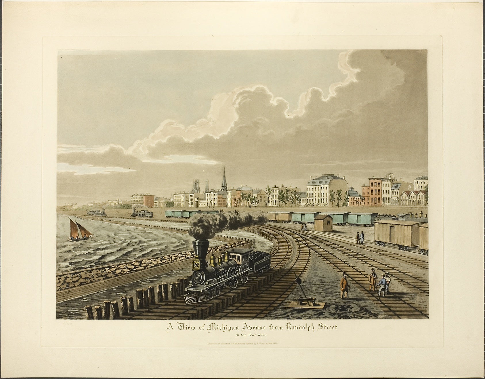 A View of Michigan Avenue from Randolph Street in the Year 1865: Raoul