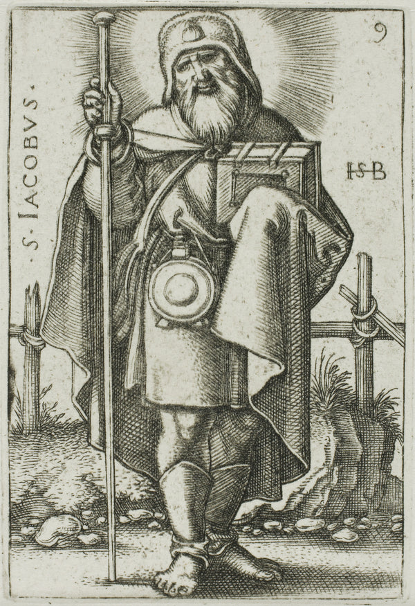 St. James Major, plate 9 from The Twelve Apostles - Sebald Beham, Post ...