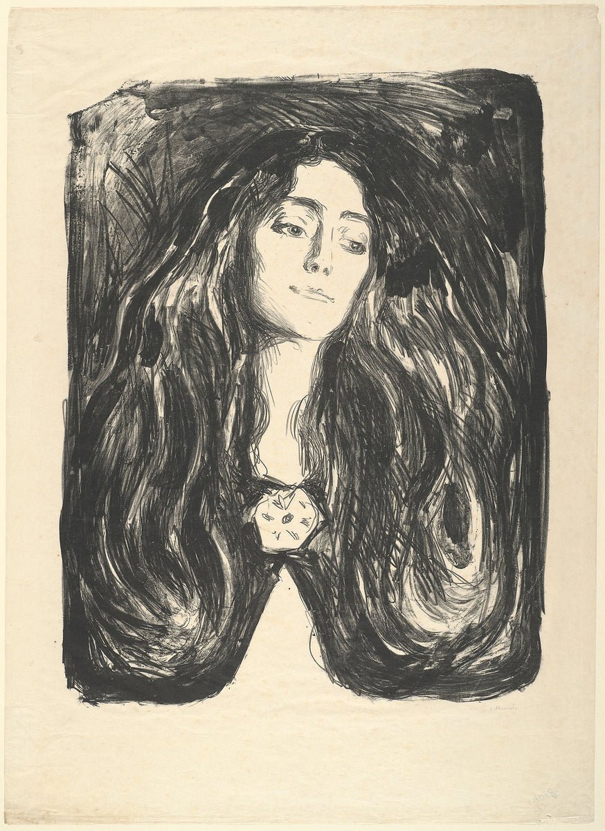 The Brooch. Eva Mudocci: Edvard Munch,16x12"(A3) Poster – Period Prints