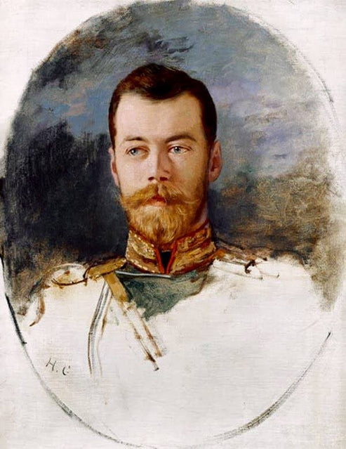 Study for a portrait of Tsar Nicholas II, vintage artwork by Henri Ger ...