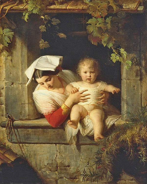 Portrait of Berthold At The Window, vintage artwork by Alfred Jacques ...