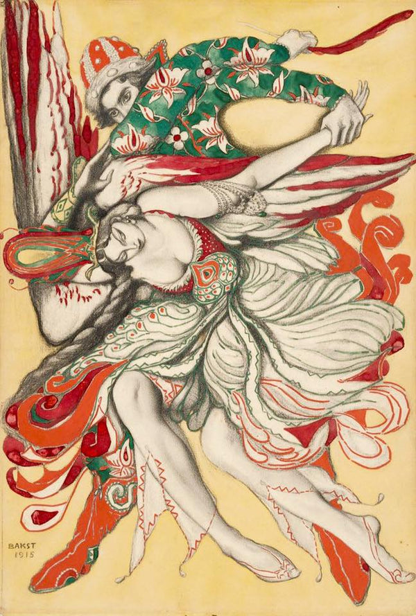 Prince Ivan Capturing the Firebird, vintage artwork by Leon Bakst, A3 ...