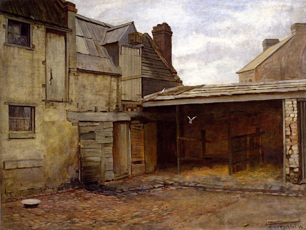 Old Stables, vintage artwork by Frederick McCubbin, A3 (16x12") Reprod ...