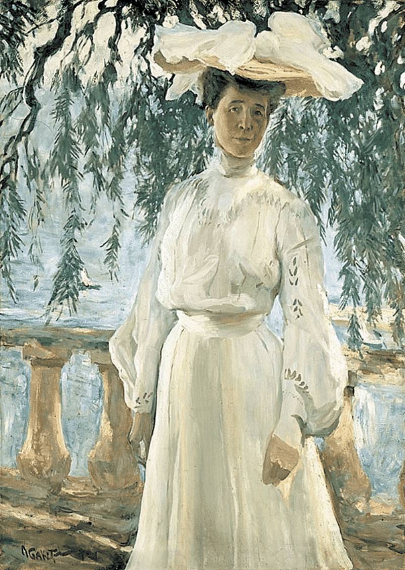 Portrait of Liubov Gritsenko-Bakst, vintage artwork by Leon Bakst, A3 ...