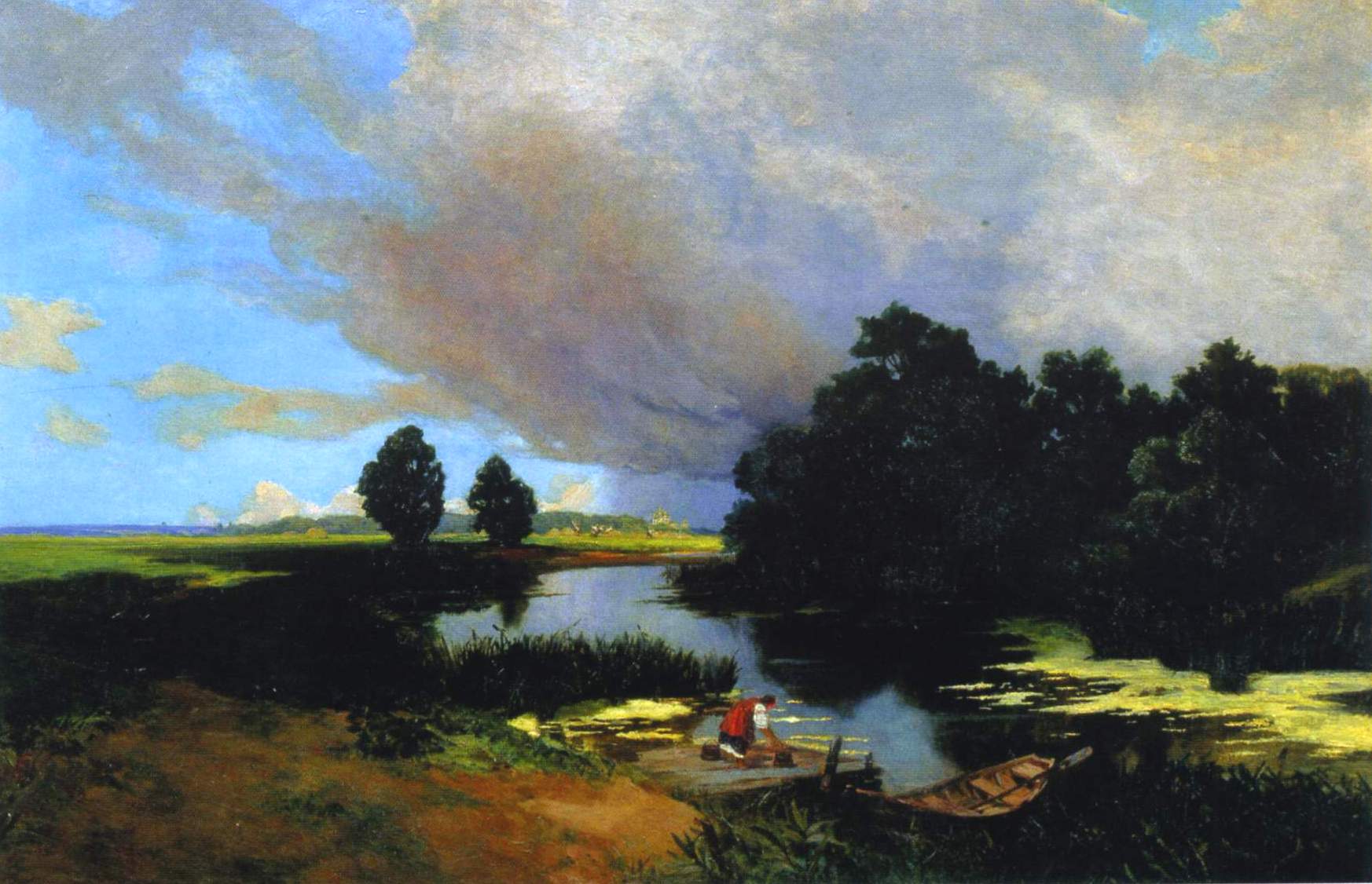 Before the Rain, vintage artwork by Nikolai Pimonenko, A3 (16x12") Rep