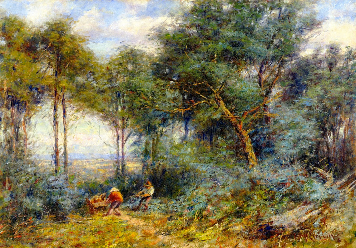 uling Rails for a Fence, Mount Macedon by Frederick McCubbin, vintage ...