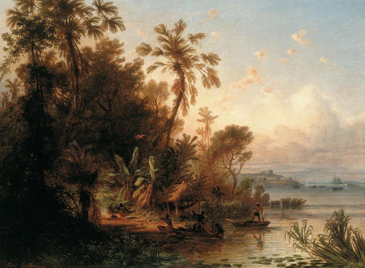 The Orinoco, vintage artwork by Ferdinand Konrad Bellermann, A3 (16x12 ...