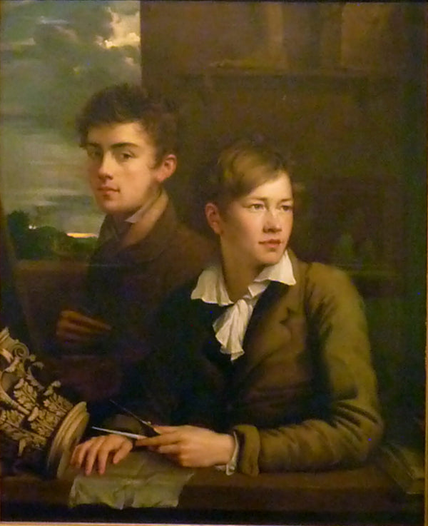 Self-Portrait with Johann Peter Weyer, vintage artwork by Carl Joseph ...