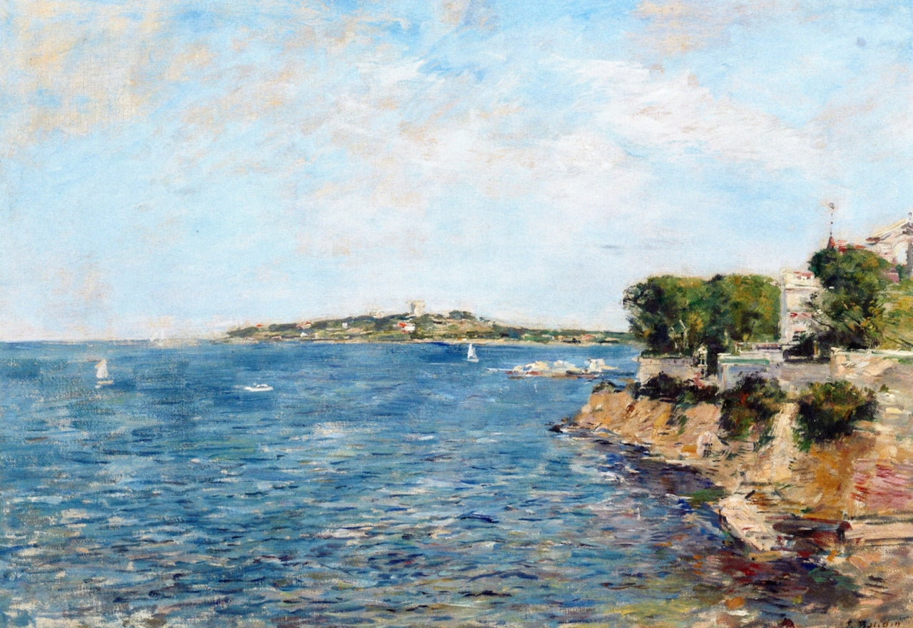 The Bay of Saint-Jean, vintage artwork by Eugène-Louis Boudin, A3 (16x ...