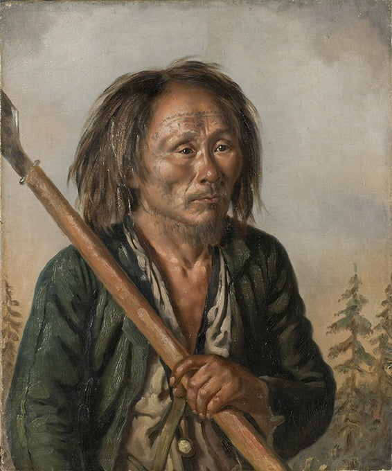 Portrait of Tungus, vintage artwork by Carl Peter Mazer, A3 (16x12") P ...
