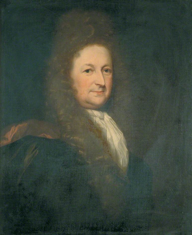Sir Richard Levitt, Lord Mayor of London, vintage artwork by Godfried