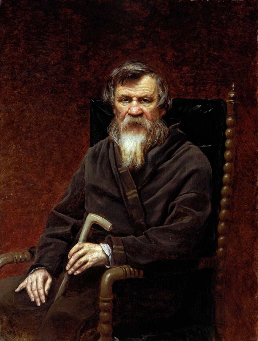 Portrait of Historian Mikhail Pogodin, vintage artwork by Vasily Grigo ...