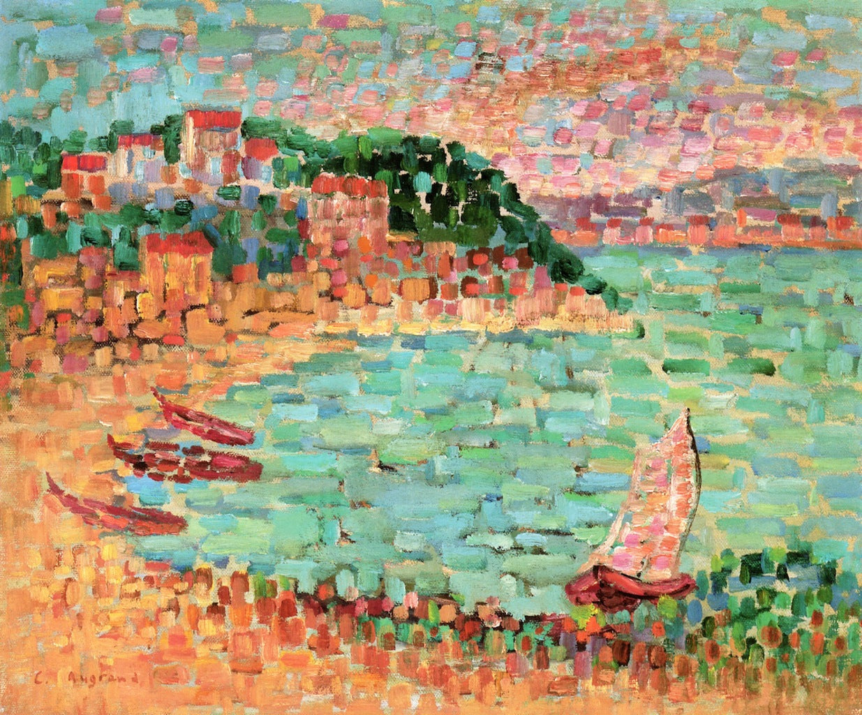 The Small Port, vintage artwork by Charles Angrand, A3 (16x12") Poster ...