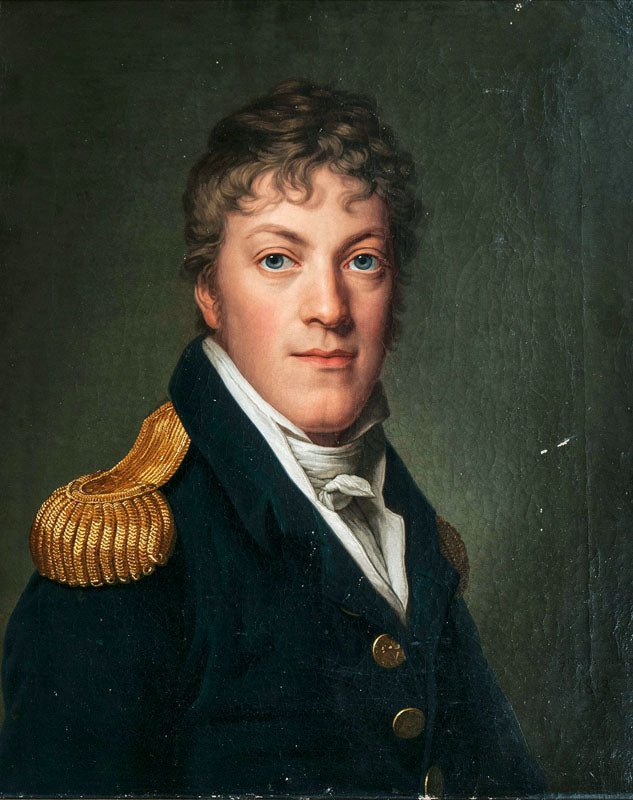 Portrait of a Danish Officer, vintage artwork by Friedrich Carl Groger ...