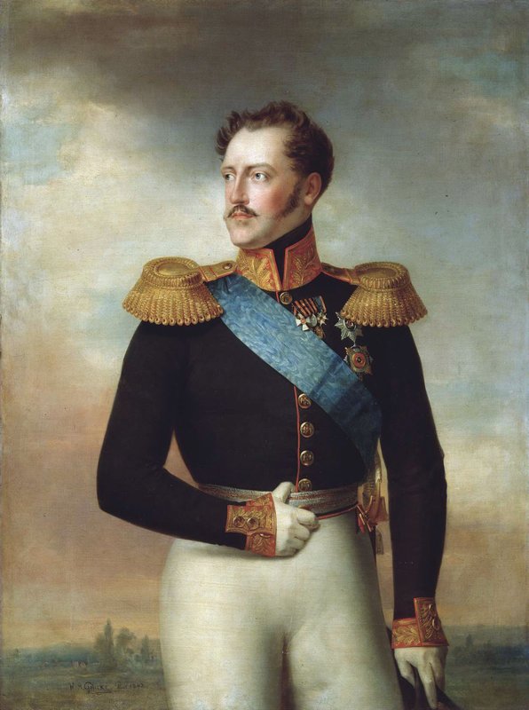Emperor Nicholas I, vintage artwork by Vasily Golike, A3 (16x12") Post ...
