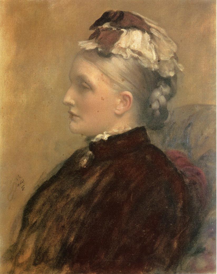 Alexandra Leighton (Mrs. Sutherland Orr), vintage artwork by Sir Frede ...