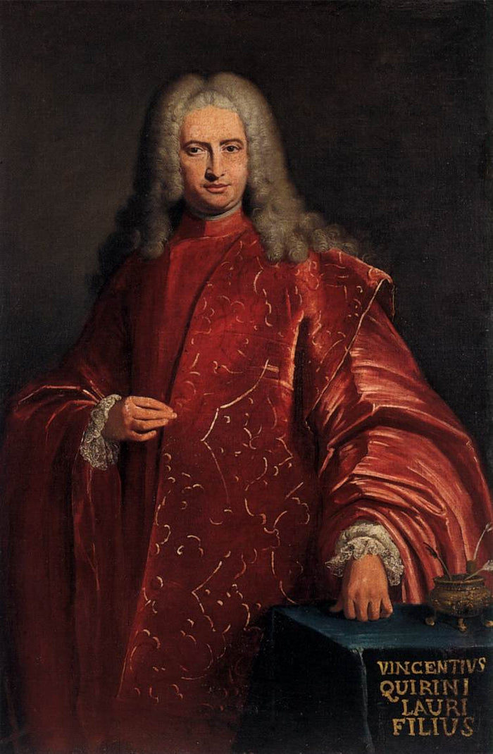 Portrait of Doge Vincenzo Querini, vintage artwork by Bartolomeo Nazar ...