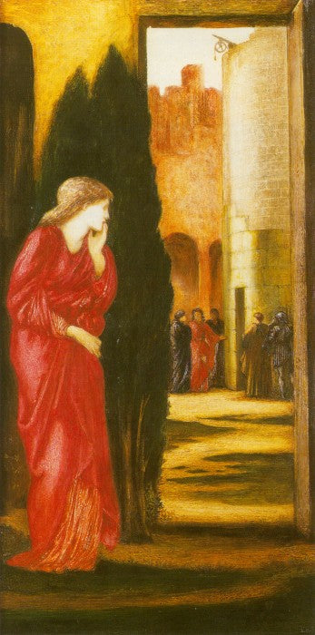 Danae and the Brazen Tower, vintage artwork by Sir Edward Burne-Jones ...