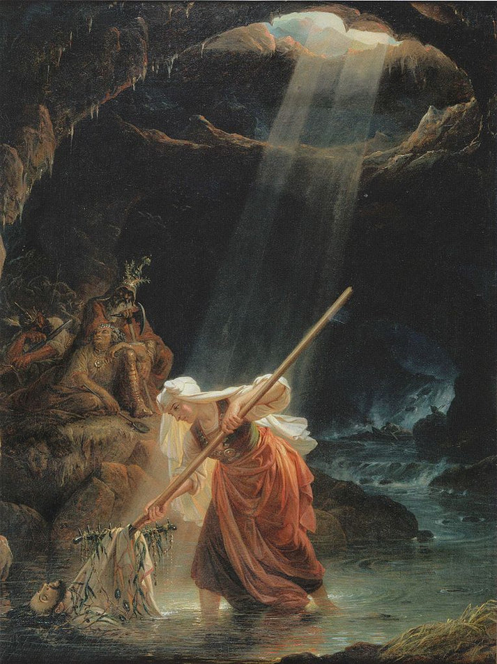 Lemminkäinen's Mother at the River of Tuonela by Robert Wilhelm Ekman ...