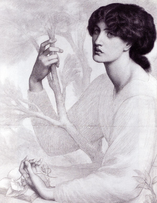 The Day Dream - study, vintage artwork by Dante Gabriel Rossetti, A3 ...
