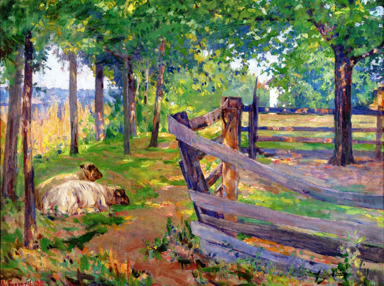 Cedar Farm, vintage artwork by William Forsyth, A3 (16x12") Poster Pri ...