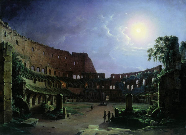 The Coliseum in Moonlight, vintage artwork by Nikanor Chernetsov, A3 ...