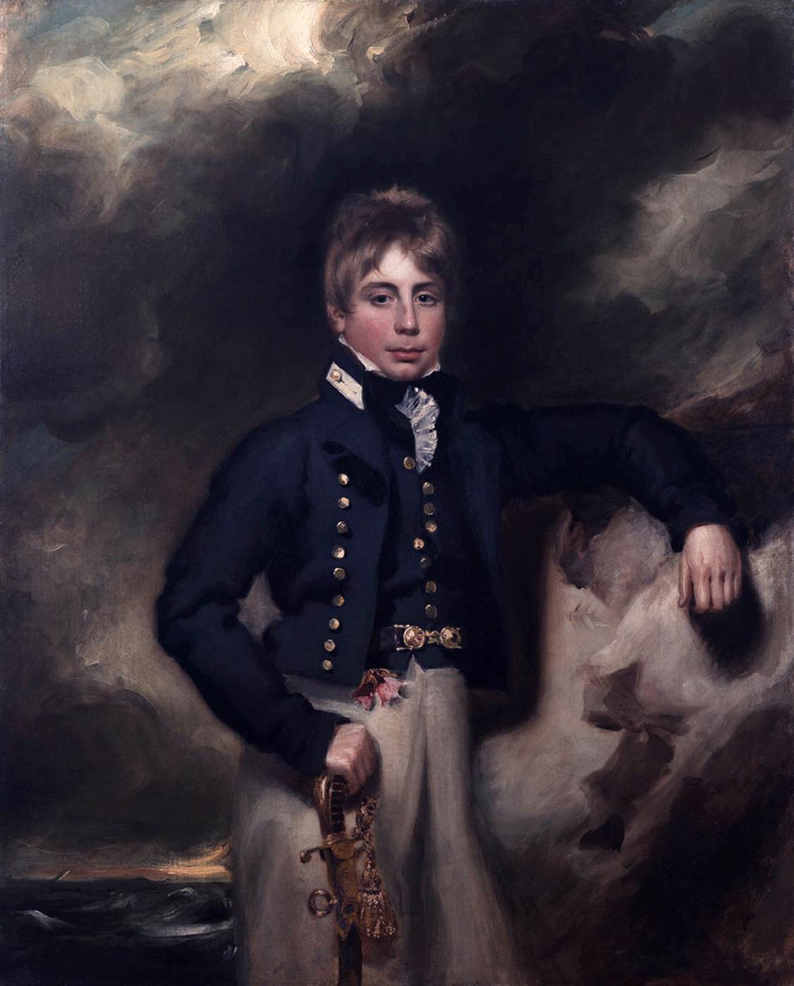 Portrait of Midshipman John Windham Dalling, vintage artwork by George ...