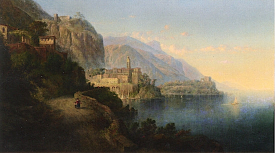 View of Atrani, Gulf of Salerno, vintage artwork by George Loring Brow ...