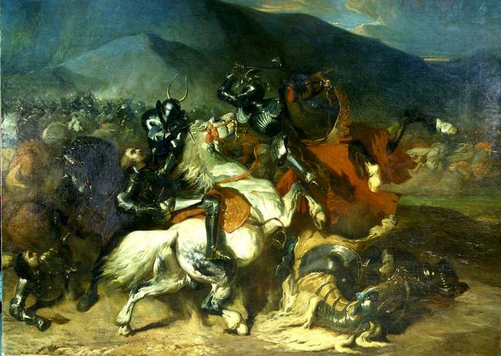 La bataille de Beauge 22 Mars 1421, vintage artwork by Alfred de Dreux ...