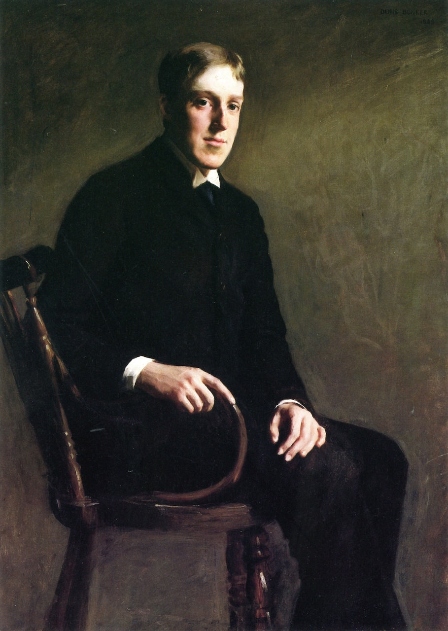 Portrait of John Lowell Gardner II, vintage artwork by Dennis Miller B ...