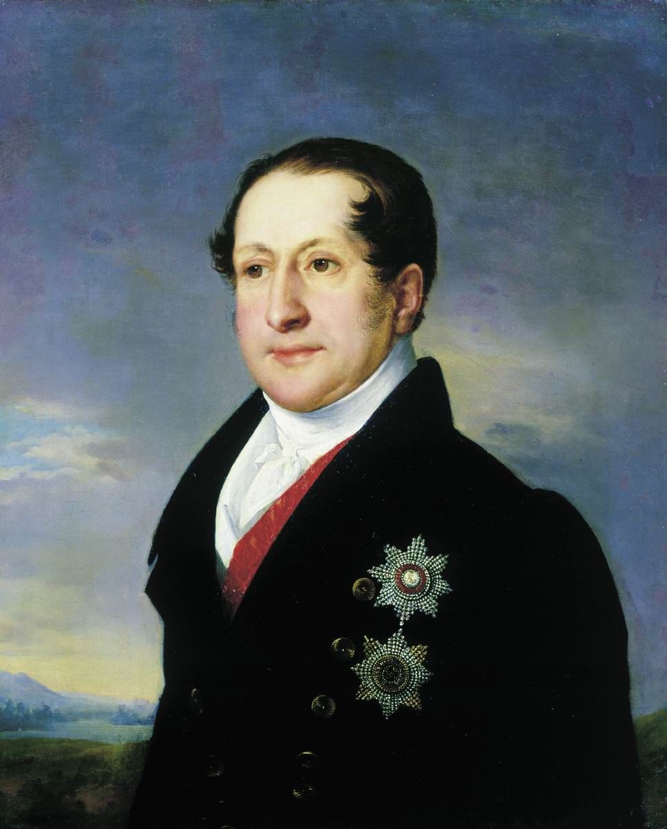 Portrait of Prince Golitsyn, vintage artwork by Vasily Tropinin, vinta ...