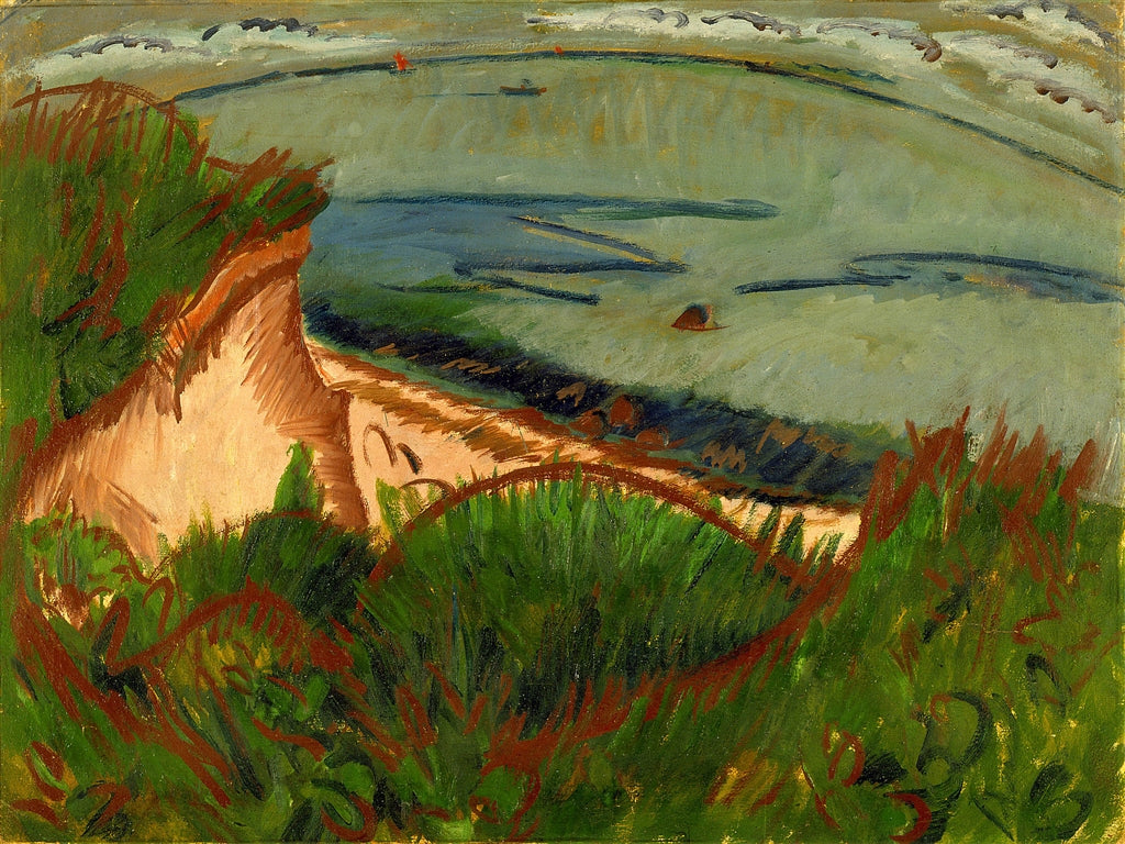 Coastal landscape on Fehmarn, vintage artwork by Ernst Ludwig Kirchner