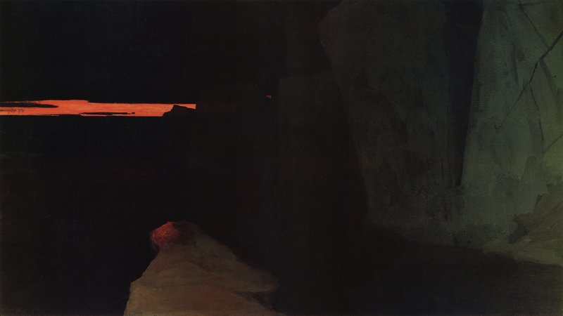 August Night in the Arctic, vintage artwork by Alexander Borisov, A3 ...