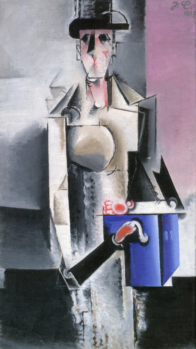 Hand Organ Player, vintage artwork by Josef Čapek, A3 (16x12") Poster ...