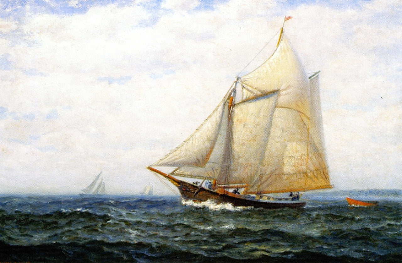 Cruising Yacht, vintage artwork by James Gale Tyler, A3 (16x12") Repro ...