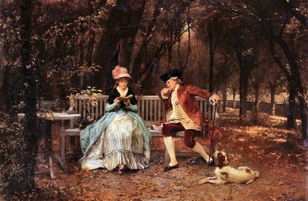 The Suitor, vintage artwork by Louis-Emile Adan, A3 (16x12") Poster Pr ...