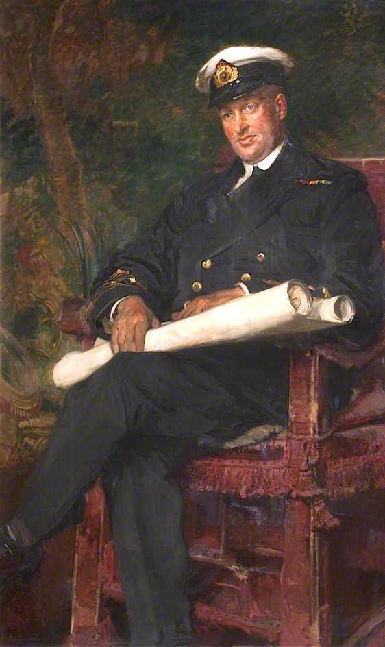 Lieutenant Commander Percy Thompson Dean, vintage artwork by Edgar Bun