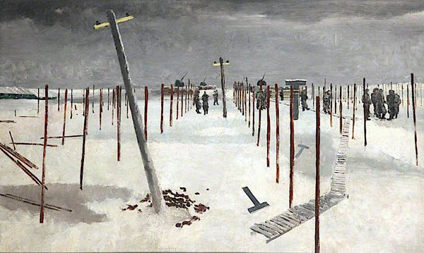 Sappers Erecting Pickets in the Snow, vintage artwork by Albert Richar ...